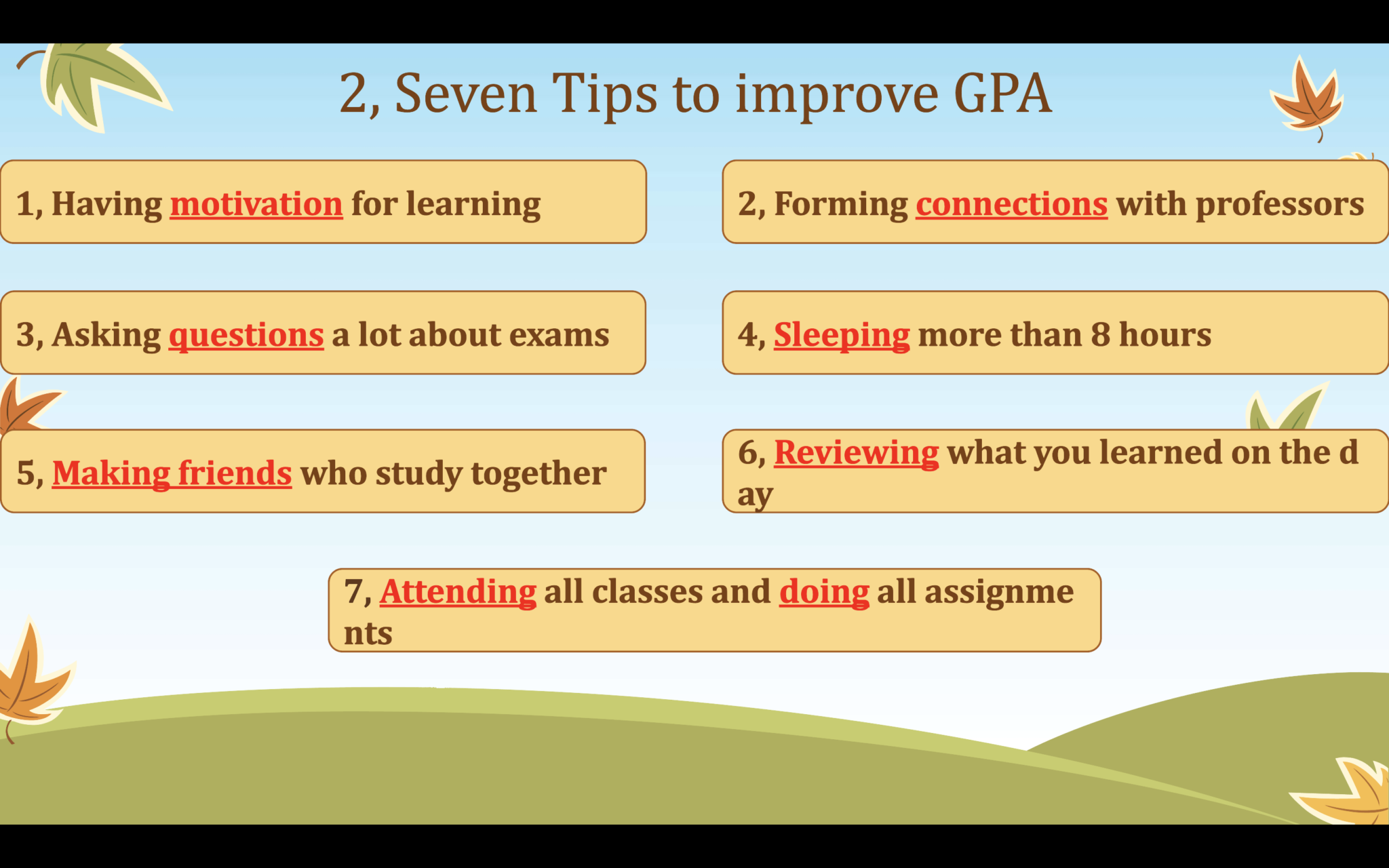 Chani Blog | 7 Tips to improve GPA
