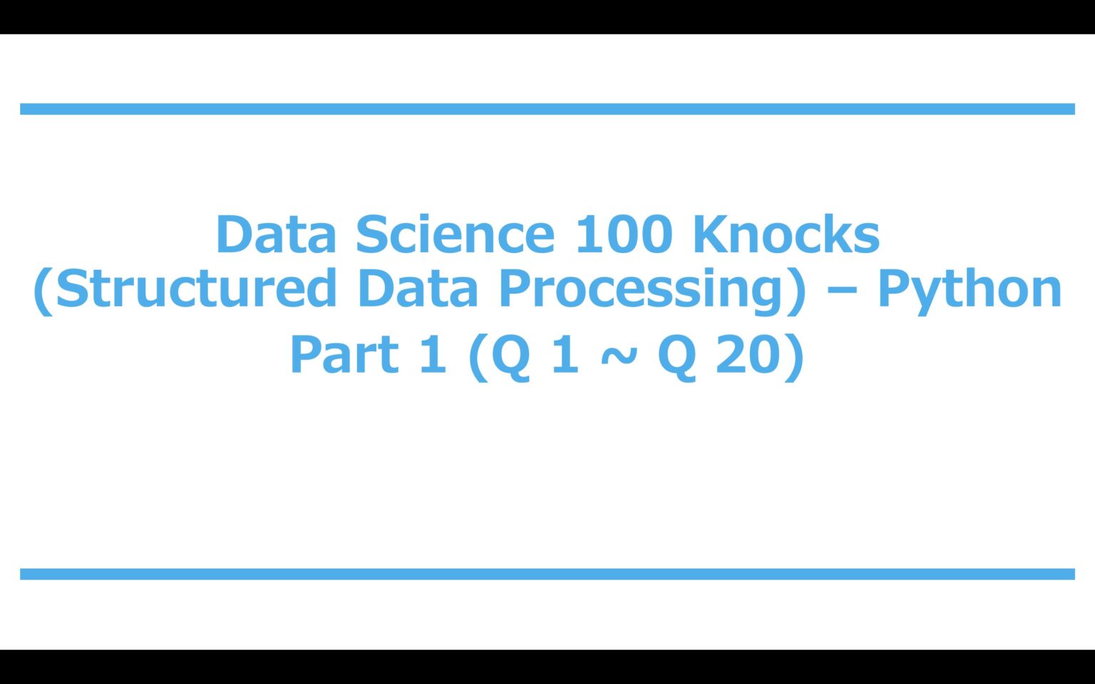 Chani Blog | Data Science 100 Knocks (Structured Data Processing) – Python Part1 (Q1 to Q20)