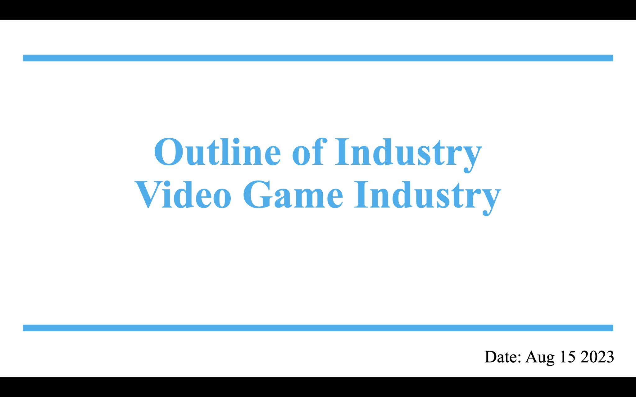 Chani Blog | Video game industry